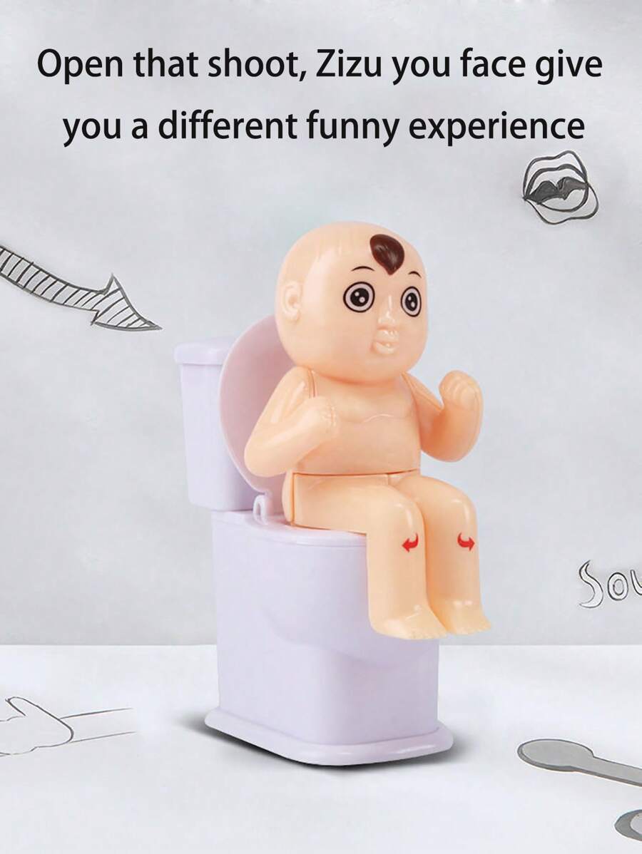 Creative Prank Funny Toy Shoot Water Sitting Toilet Spraying Water ...
