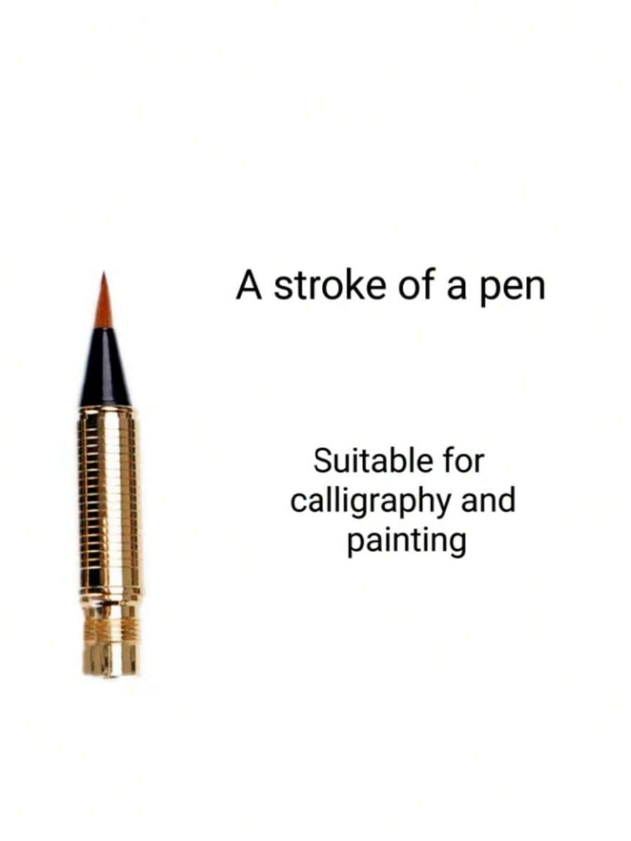 1 Set Metal Pen-Type Small Regular Script Brush Pen Set With Ink ...