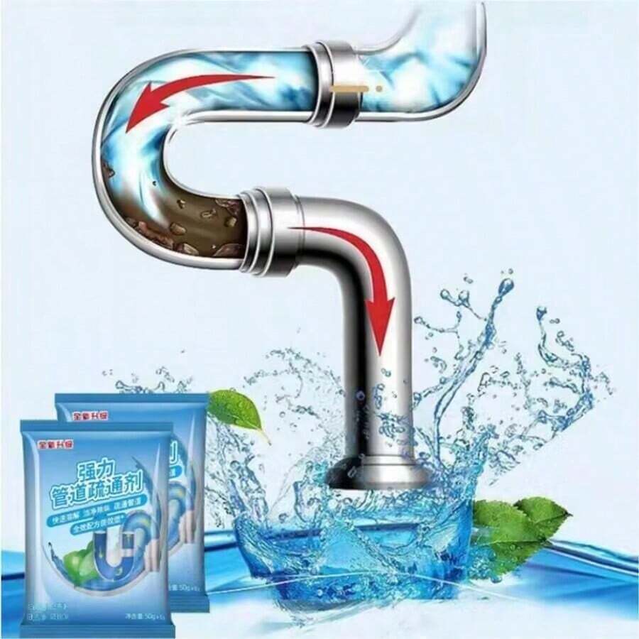 [Pack Of 3] Powerful Drain Cleaner For Kitchen Sink Drain, Bathroom ...