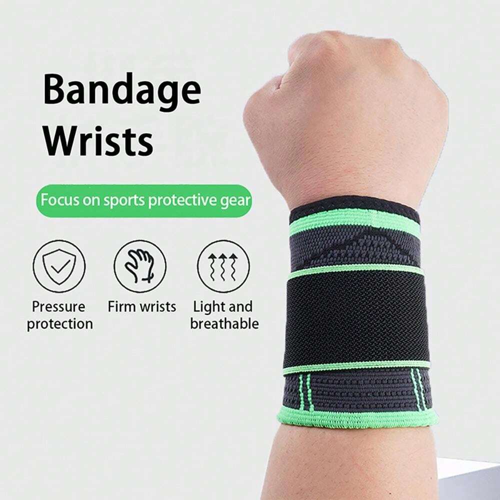 Sports Wristband Compression Lace Up Knitted Fitness Wrist Guard For ...