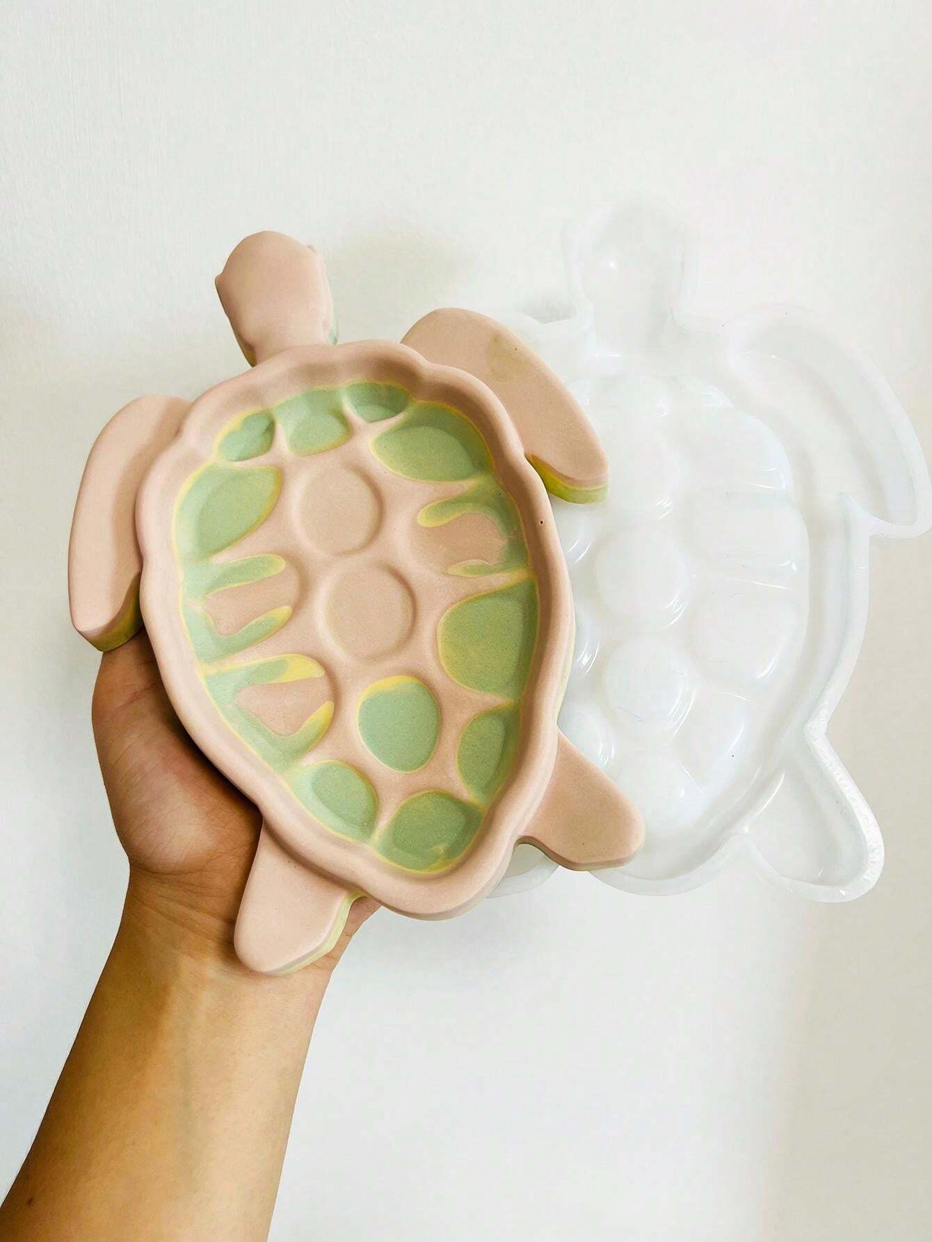 1pc Cute Turtle Shape Tray Cement Mold Home Decor Sea Turtle Tray ...