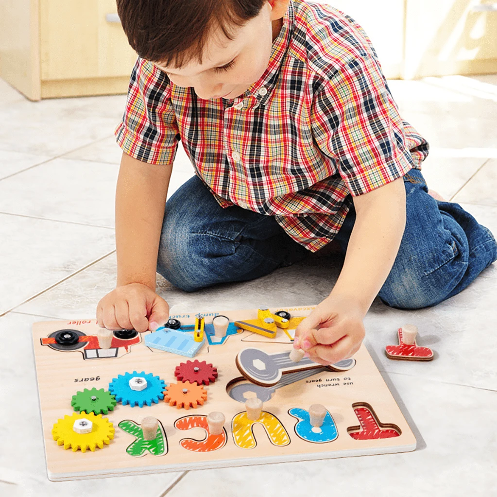 Montessori Early Education Word Matching Ruler Measuring Tool Box ...