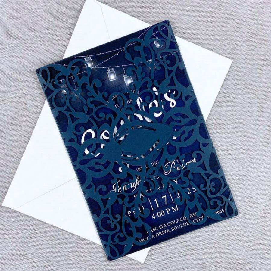 10pcs European Style Laser Cut Invitation Cards For Premium Business ...