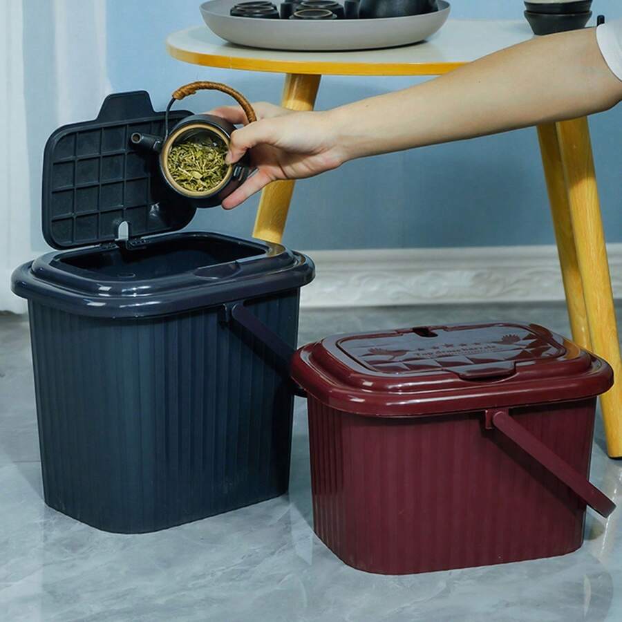 Minimalist Plastic Tea Residue Bucket, Waste Separation Filtering Drain ...