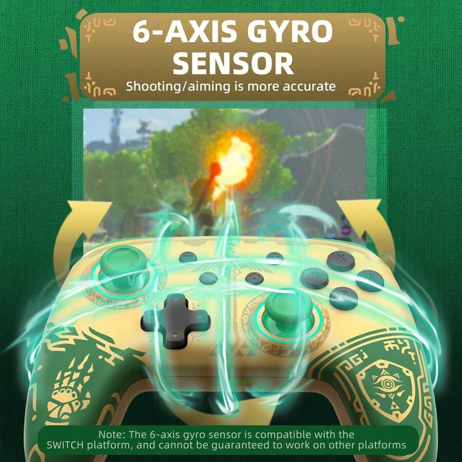 IINE IINE Golden Wireless Controller For Swtich/Lite/OLED With Wake Up ...