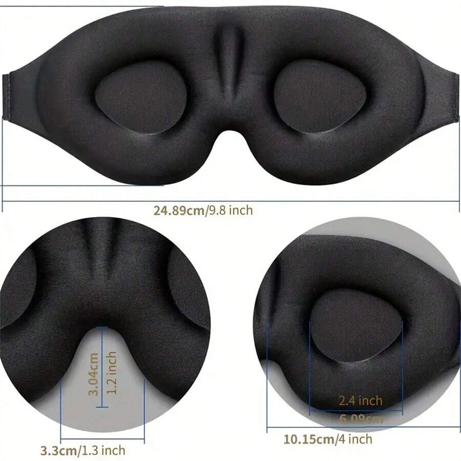 1 Pc Comfortable 3D Sleep Mask, Suitable For Travel, Nap And Blackout ...