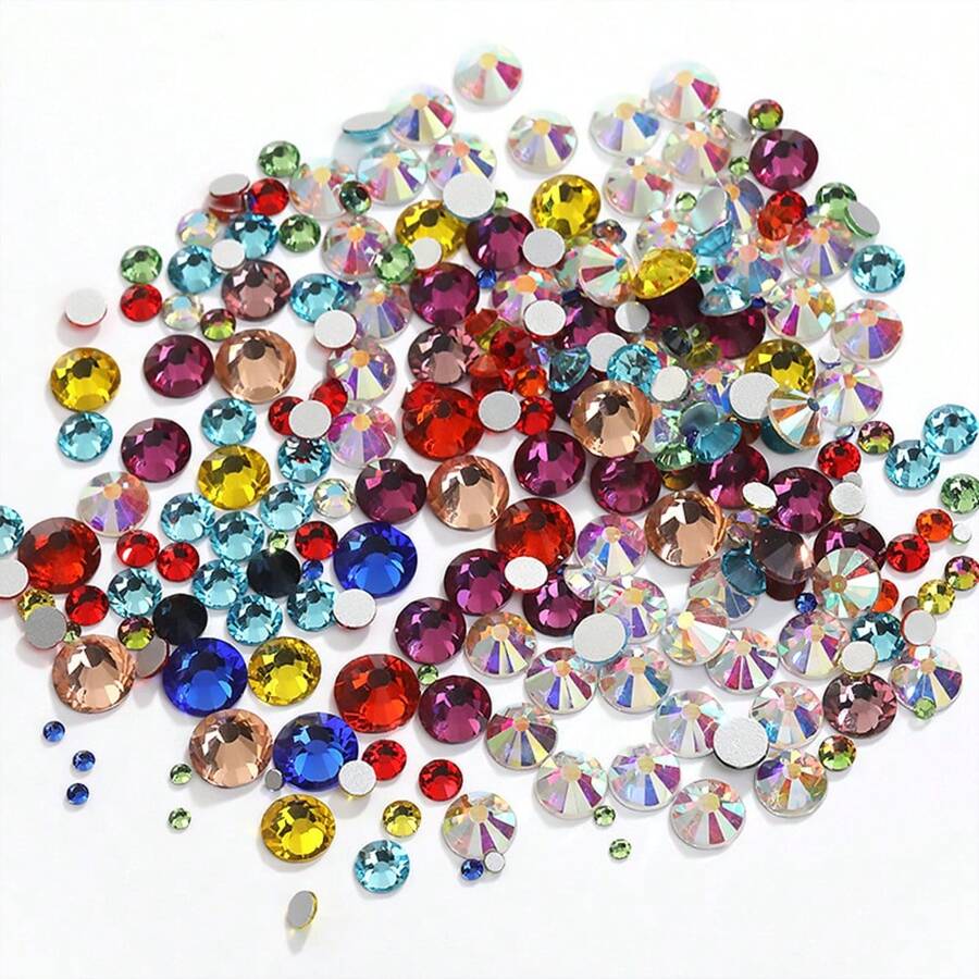 1440pcs / Set Strass à dos plat de tailles et couleurs variées pour ...