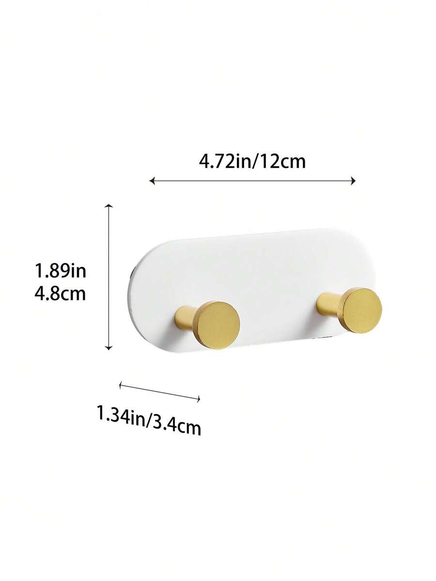 Dual Hook Wall Mounted Coat Rack For Entryway, Wardrobe, Clothes ...