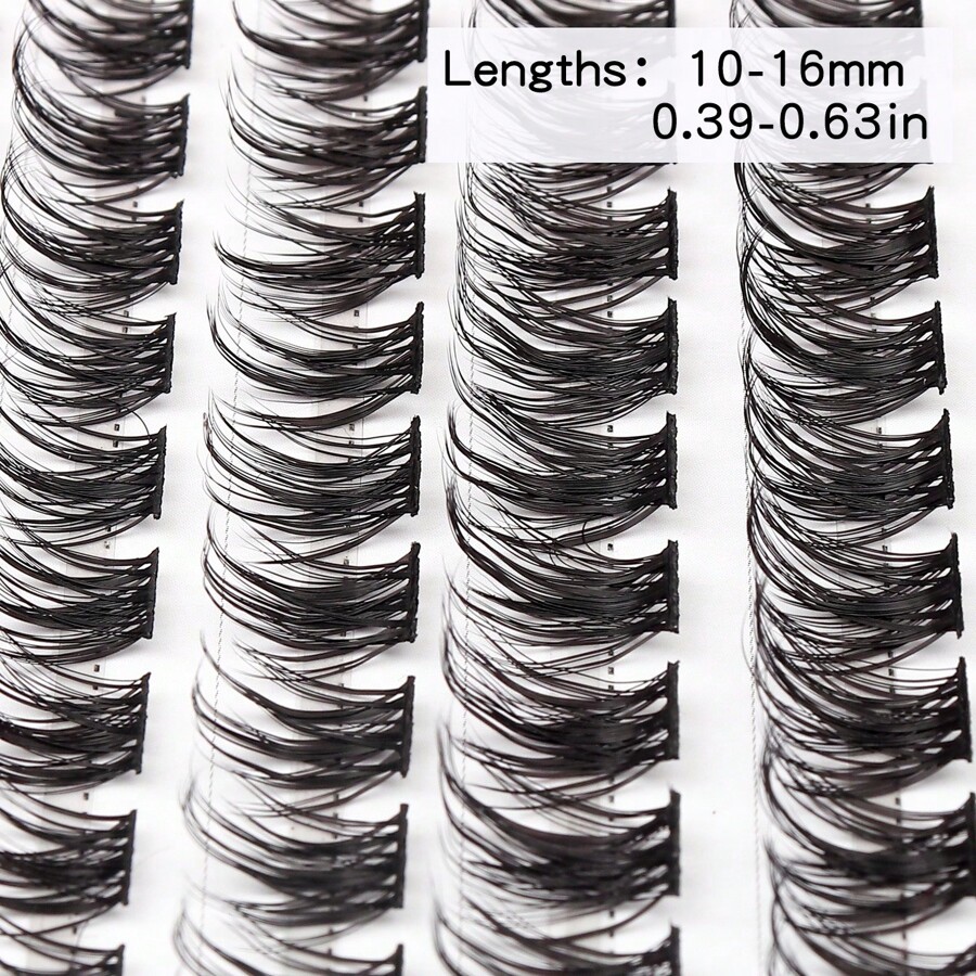 DIY Eyelash Extension Set, 240pcs C-Curl Cluster Eyelash Extension Set, Ultra-Thin Single Lash ...