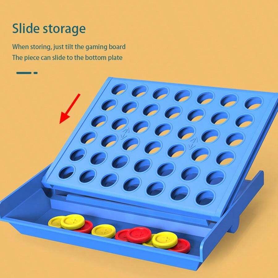 Interactive 4-Connect Chess Desktop Game Toys, 3D Four-In-A-Row Board ...