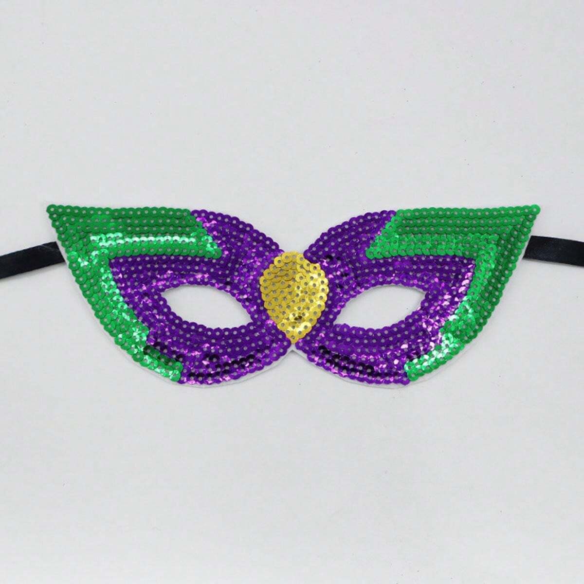 [1pc] Masquerade Party, Halloween Glitter Eye Mask, Party Supplies ...