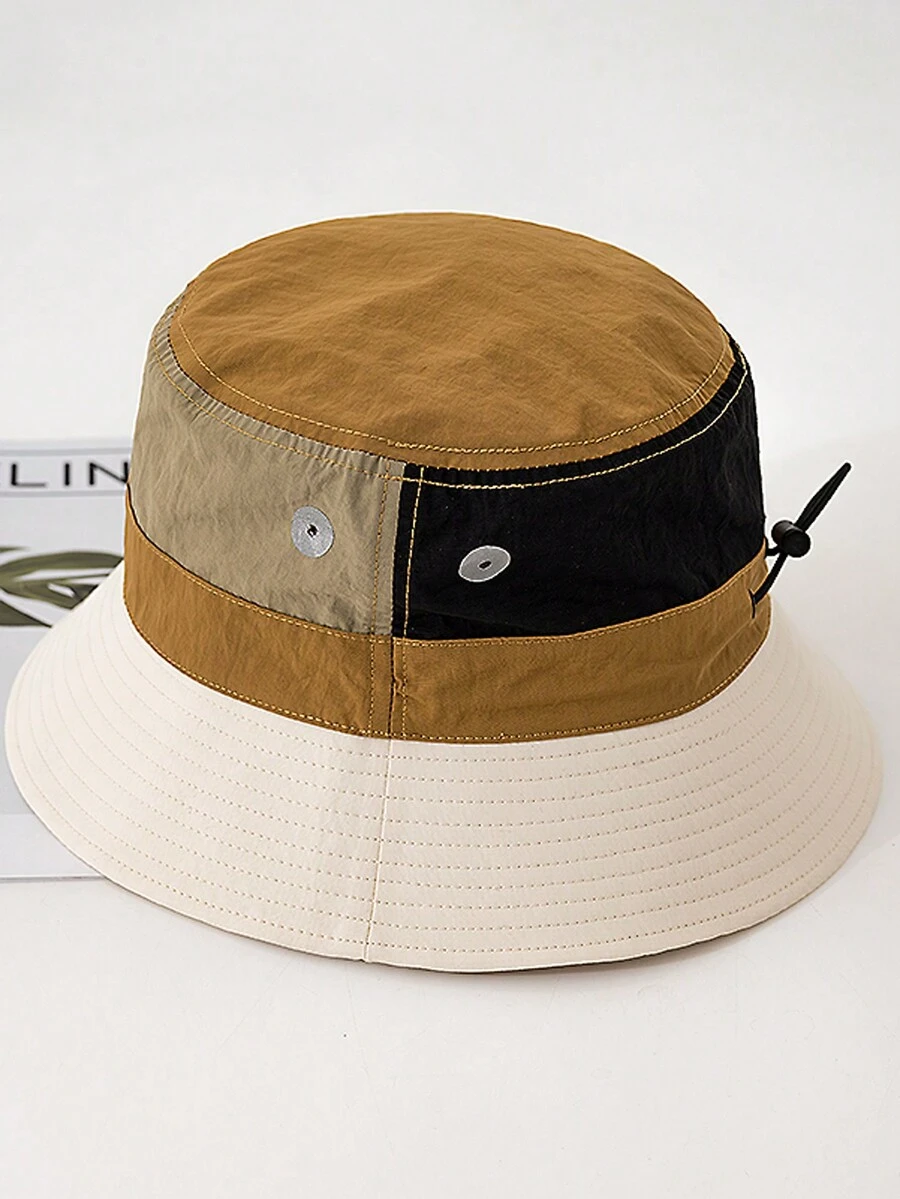 Short-Brim Sunscreen Hat For Women, Outdoor Contrast-Color Lightweight ...