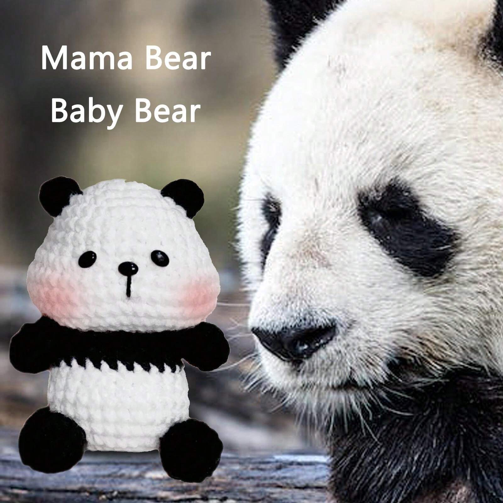 Lovely Panda Crochet Kit With Crochet Hook And Yarn For Diy Handicraft ...