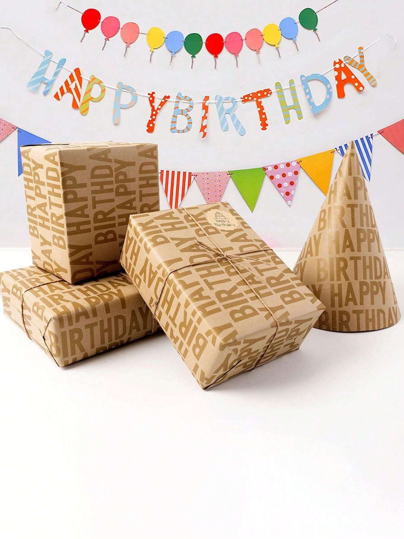 Ensemble de 3 rouleaux de papier d"emballage pour anniversaire ...