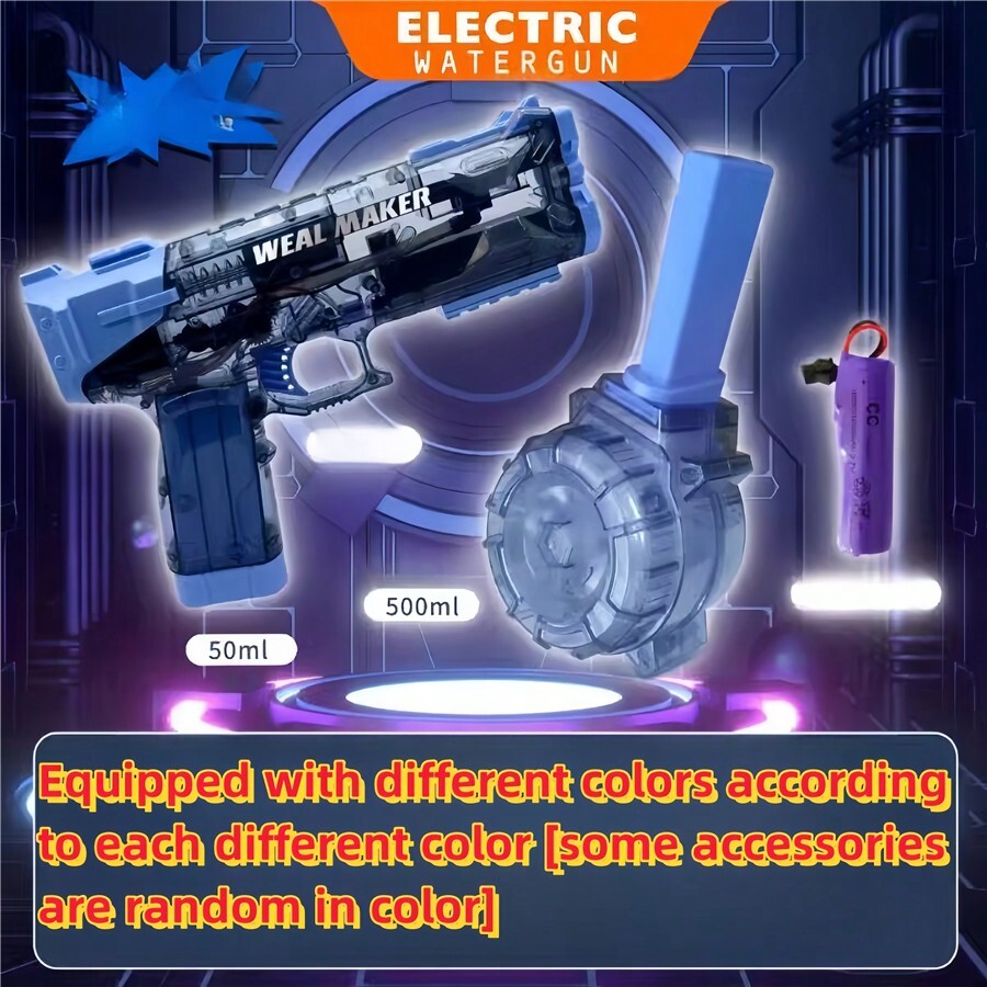 Conjunto de Grande Capacidade de Arma de Água Elétrica de Rajada de Gelo de Rato de Fogo Azul ...