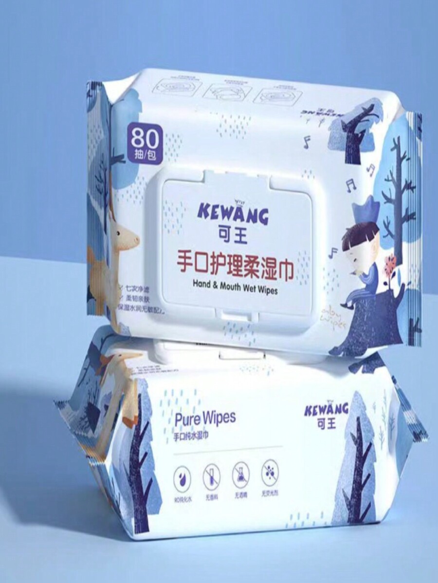 80 Sheets/Pack Large Wet Wipes For Hands And Mouth, Pure Water ...