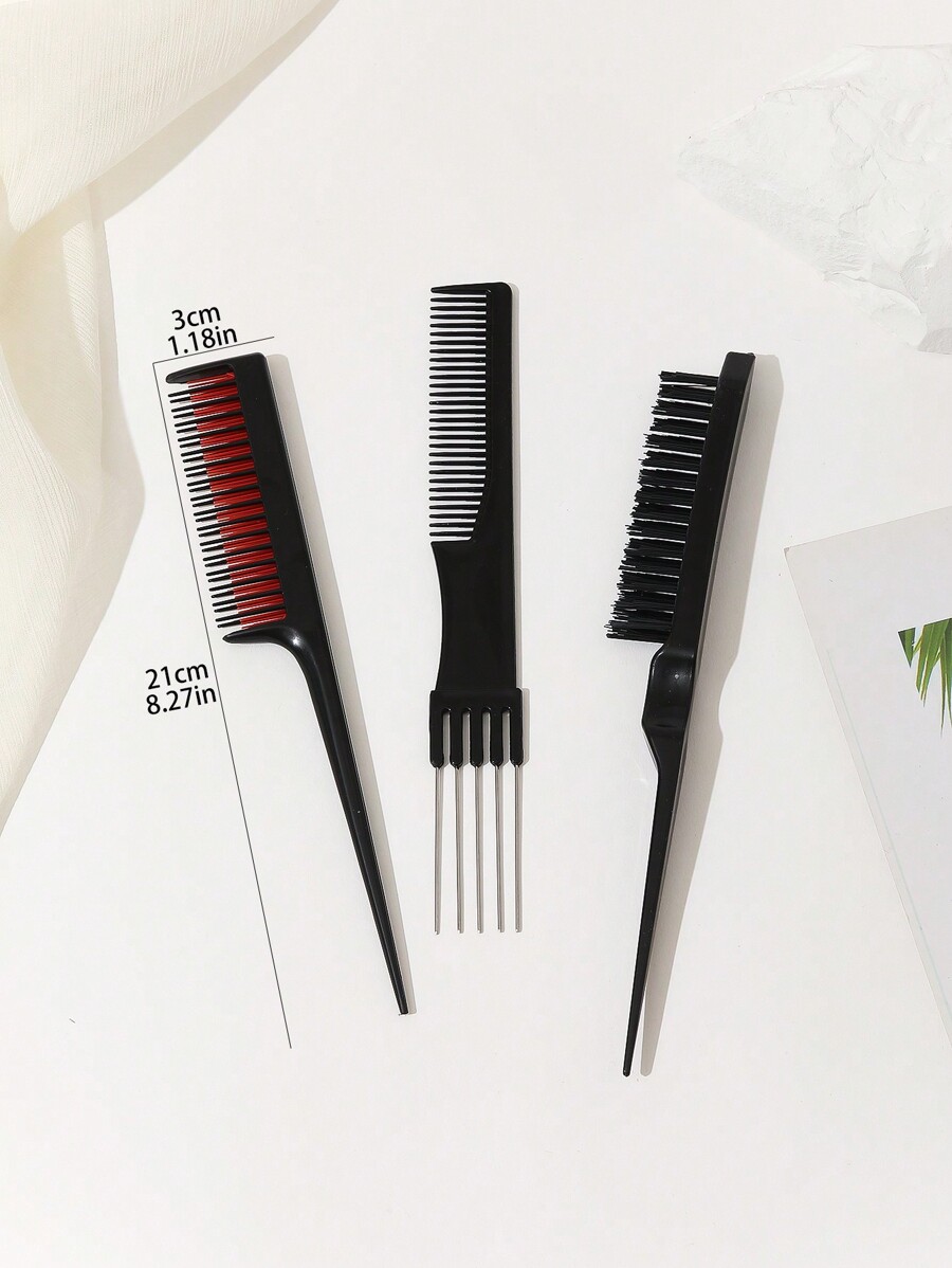 Juego de 3 piezas de peines de cardado incluye: peine de cardado triple ...