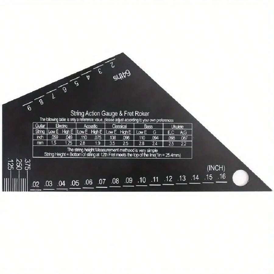 Guitar Action Ruler And Guitar Bass Neck Straight Edge Tool Set ...