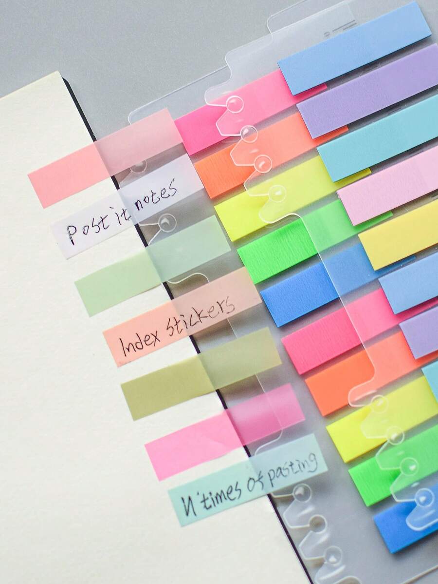 1400 Sheets In Total, 7 Styles Retro-Style PET Sticky Note Paper For ...