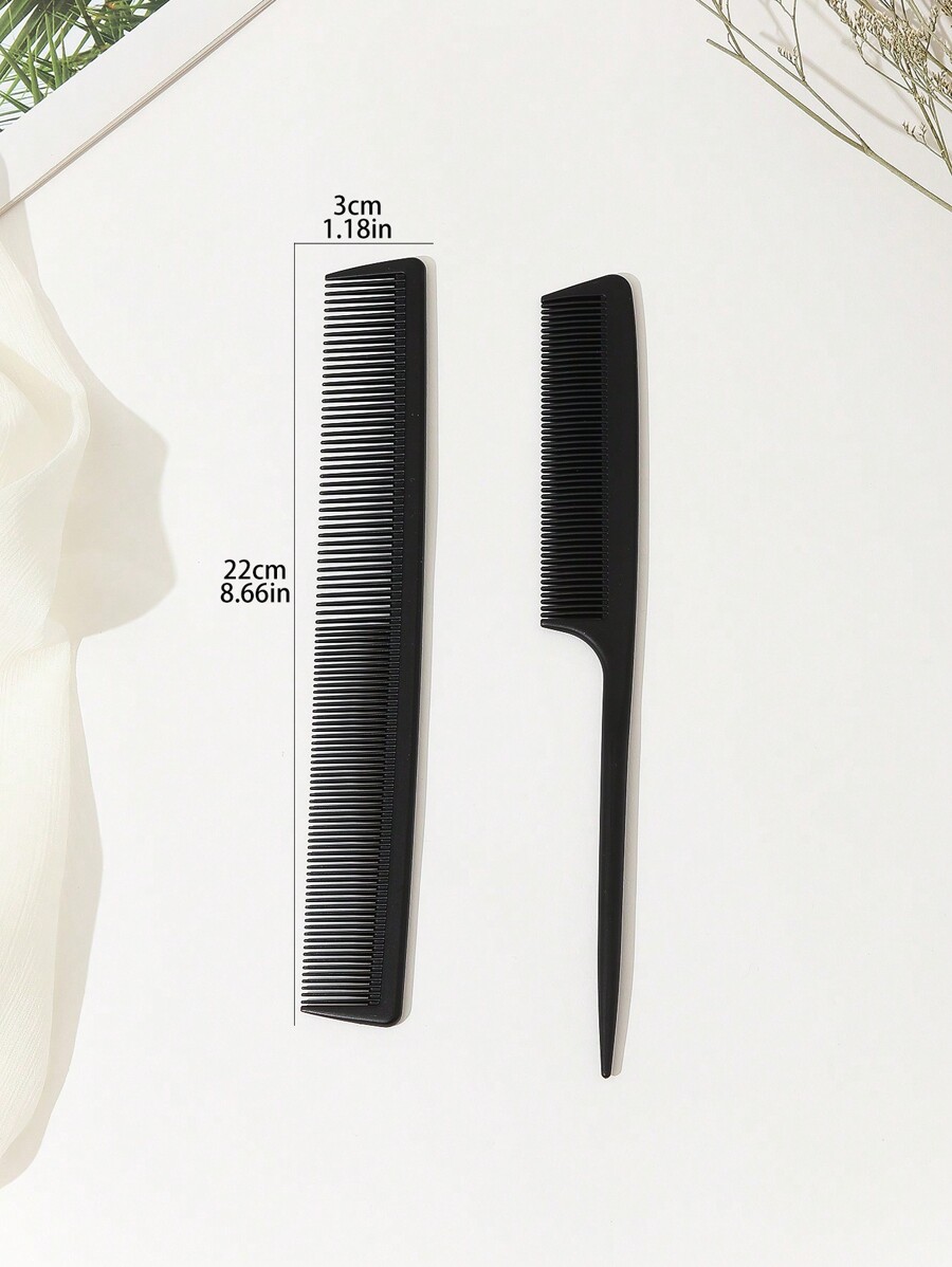 2pcs/Set Professional Teasing Comb, Fine And Wide Tooth Hair Comb ... 2pcs/Set Professional Teasing Comb, Fine And Wide Tooth Hair Comb ...