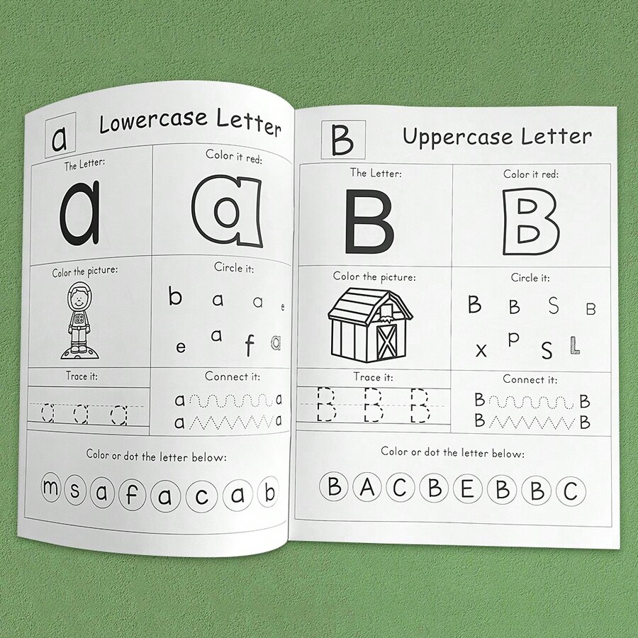 53 Pages 26 Letters A-Z Alphabet Colouring Book Preschool Learning ...
