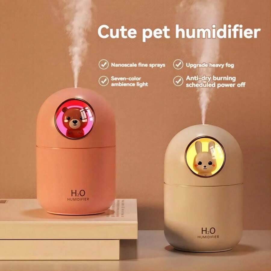 1pc Cartoon USB Mini Portable Humidifier, 300ml, Home Office Travel ...