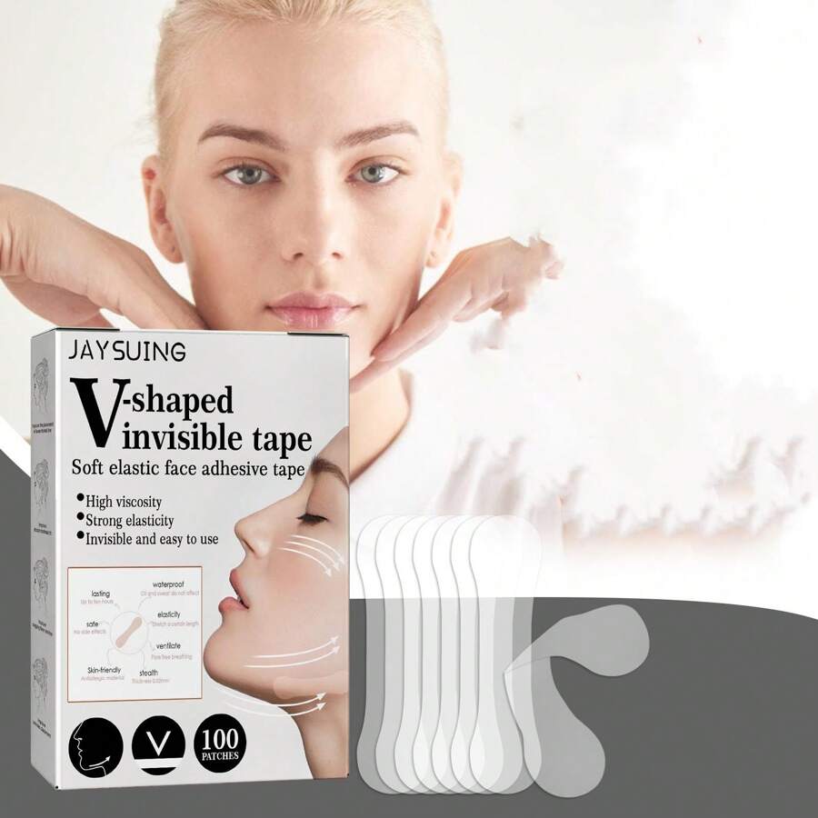 100pcs V-Shaped Face Lift Sticker, Fade Fine Lines, Tighten Chin ...