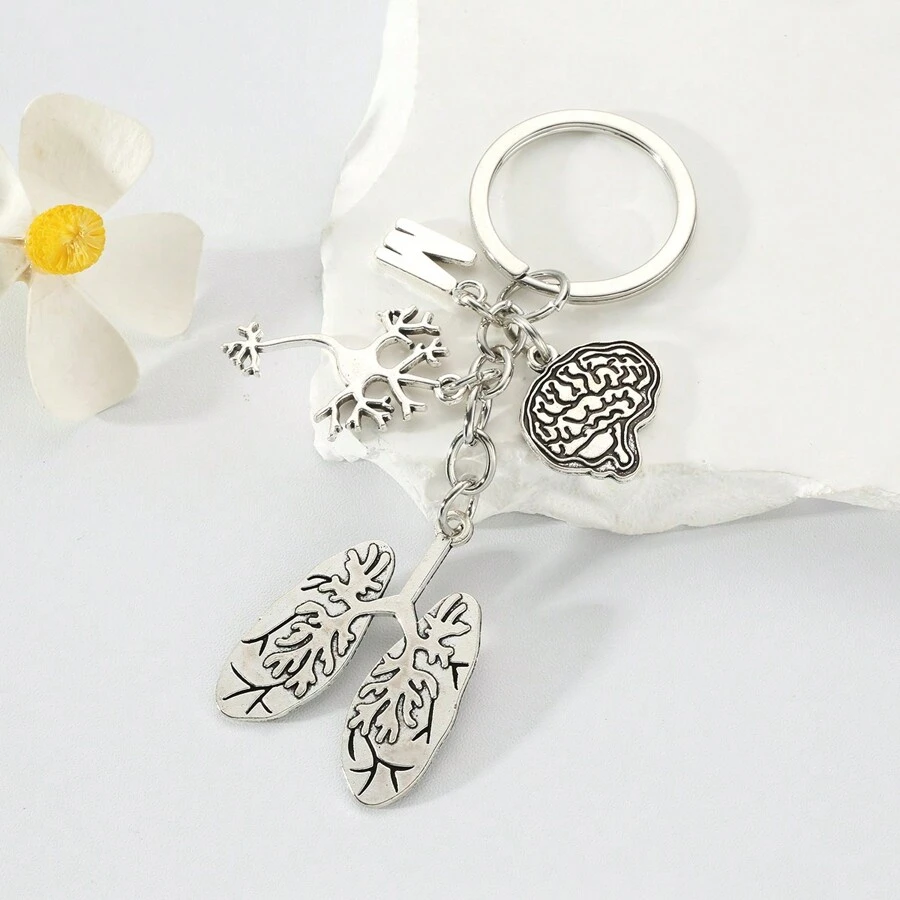 1pc Creative Doctor Nurse Keychain/Purse Pendant With Heart, Brain And ...