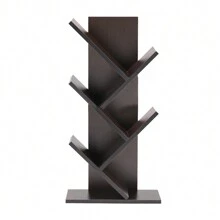 Live And Home Rustic Standing Tree Bookshelf Wood Display Rack | SHEIN UK