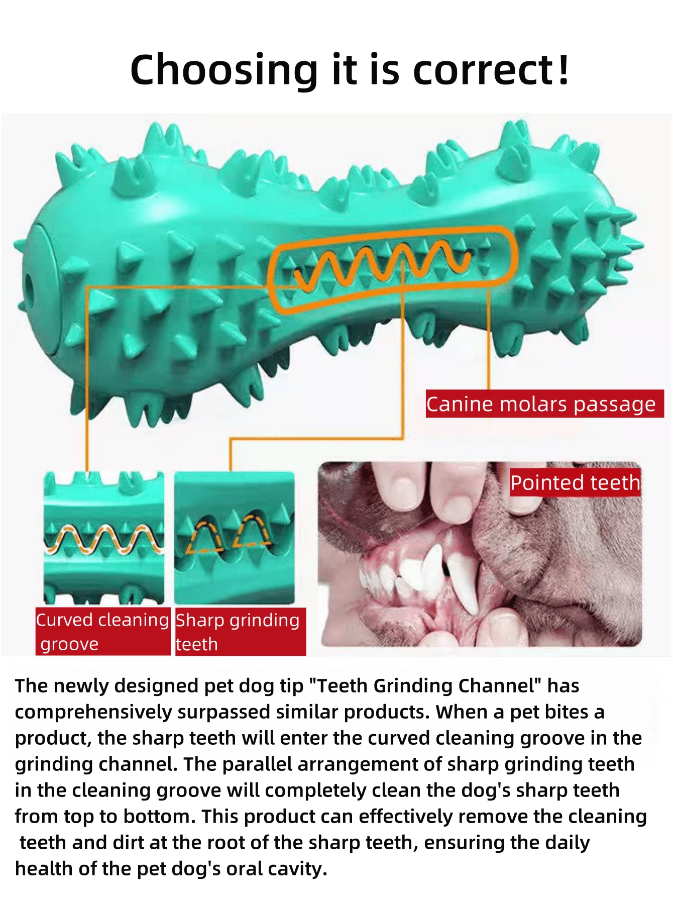 1pc Pet Dog Dental Care Product Sounding Durable Chew Toy Toothbrush ...