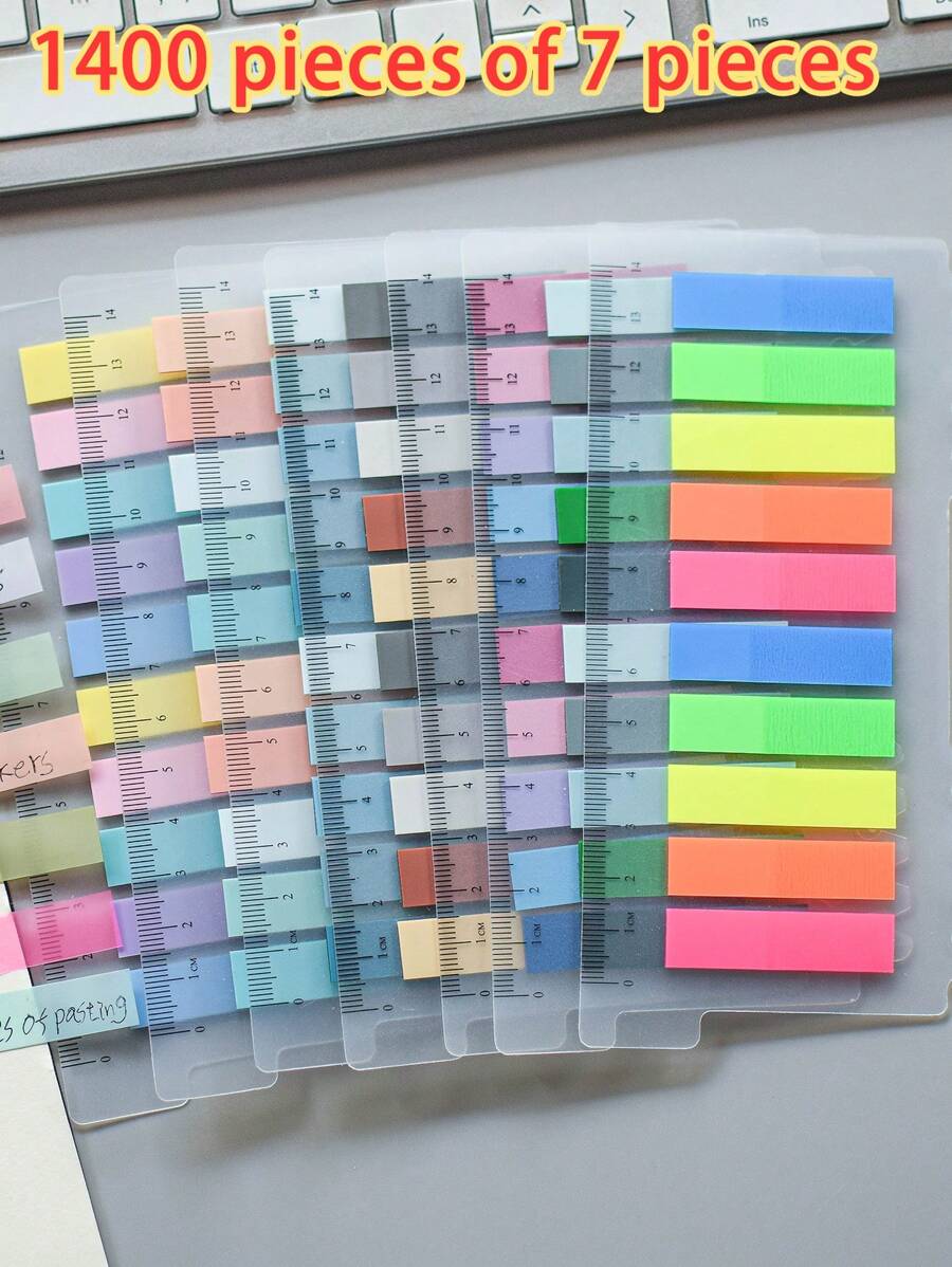 1400 Sheets In Total, 7 Styles Retro-Style PET Sticky Note Paper For ...