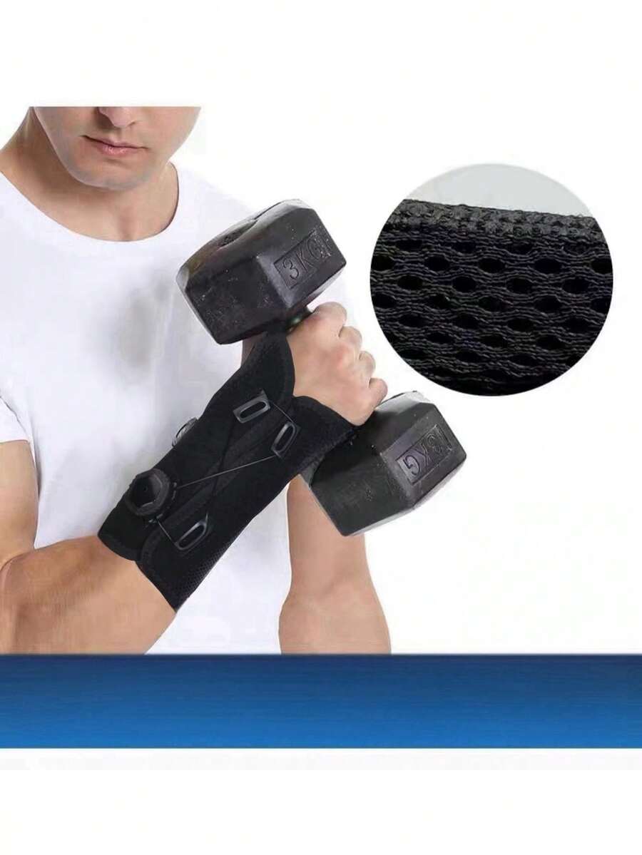 1pc Fitness Rotatable Wrist Support With Aluminum Bar, Knob Style ...