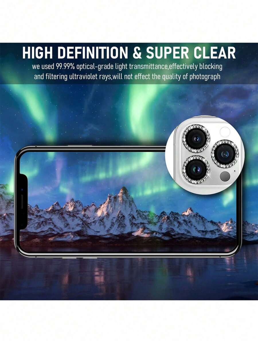 3d Eagle Eye Camera Lens Film With Rhinestone Decoration Compatible ...