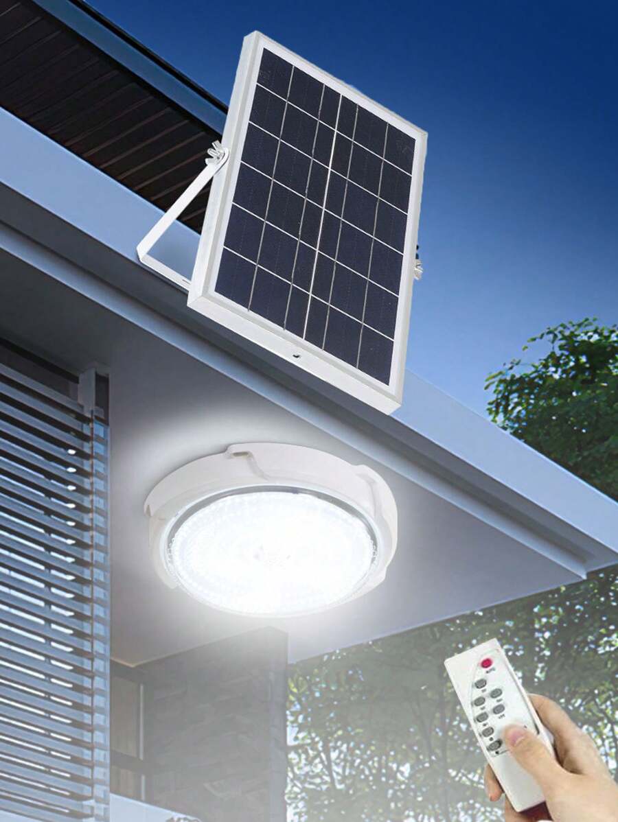 Solar Ceiling Light With Remote Control Indoor Outdoor Upgrade Solar ...