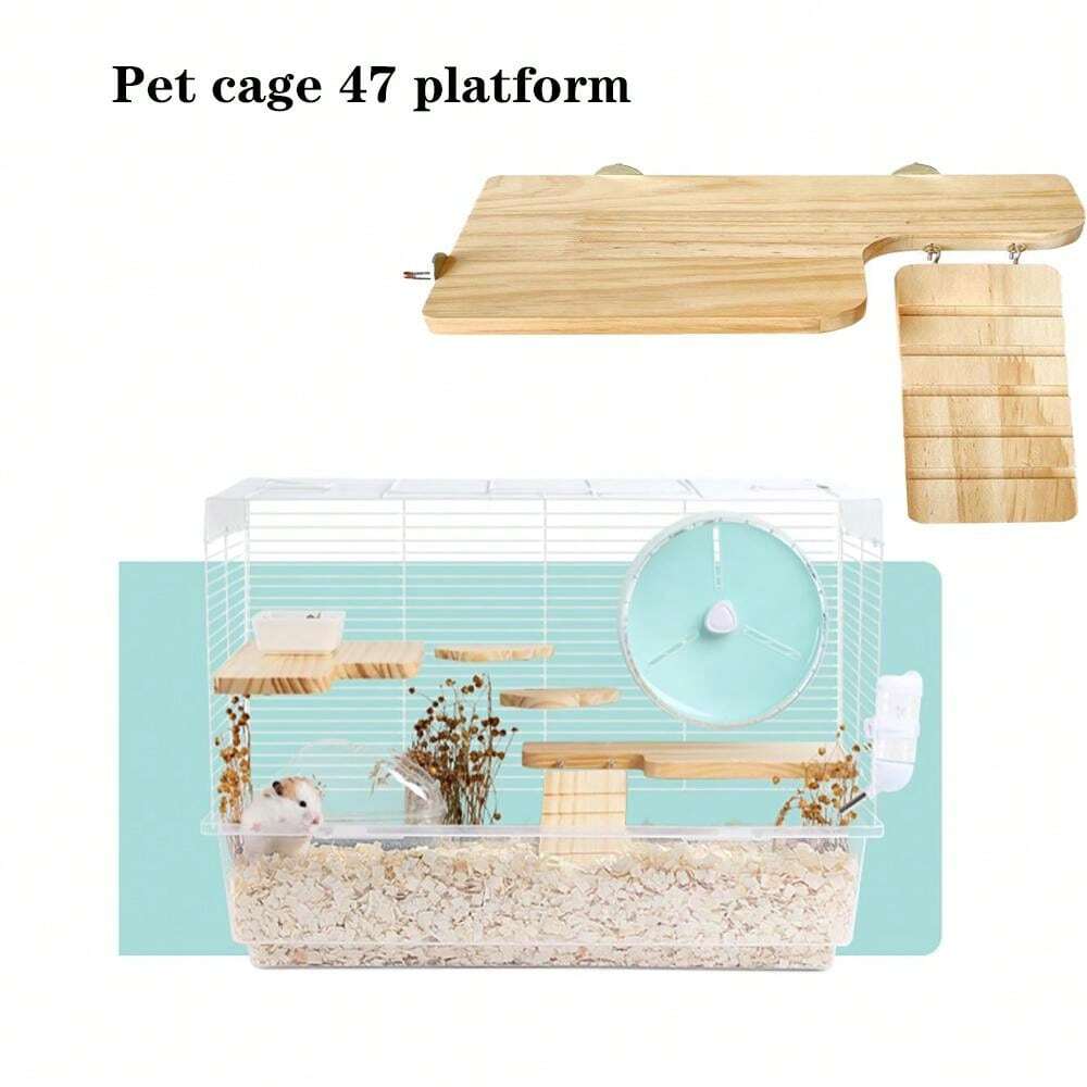 Hamster Solid Wood Platform With Ladder For 47cm Basic Cage, Includes ...