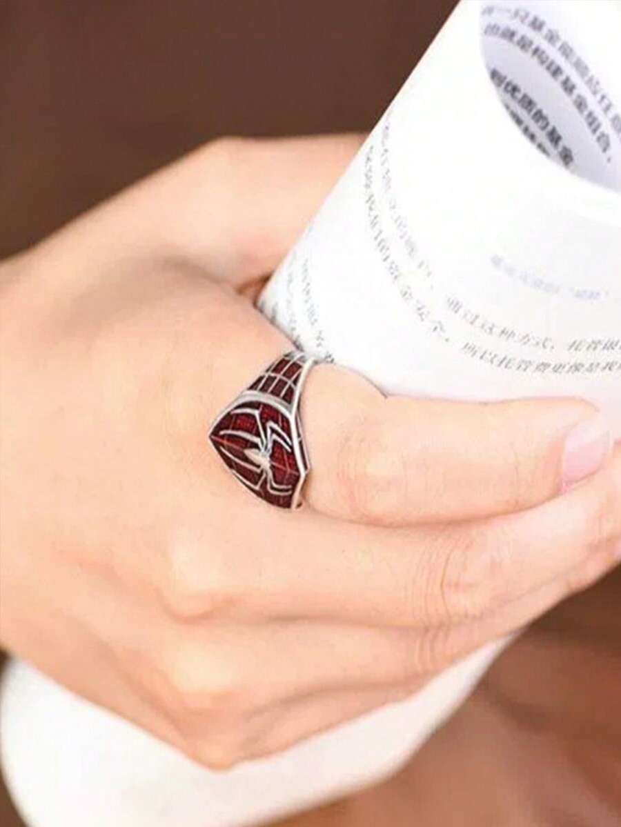 2024 New Anime Spider Ring, Adjustable Punk Hip-Hop Style Spider Shape ...