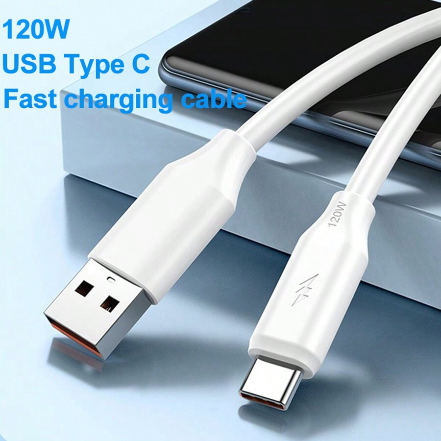 120W USB To Type C Cable Super Fast Charging Data Cord For Samsung ...