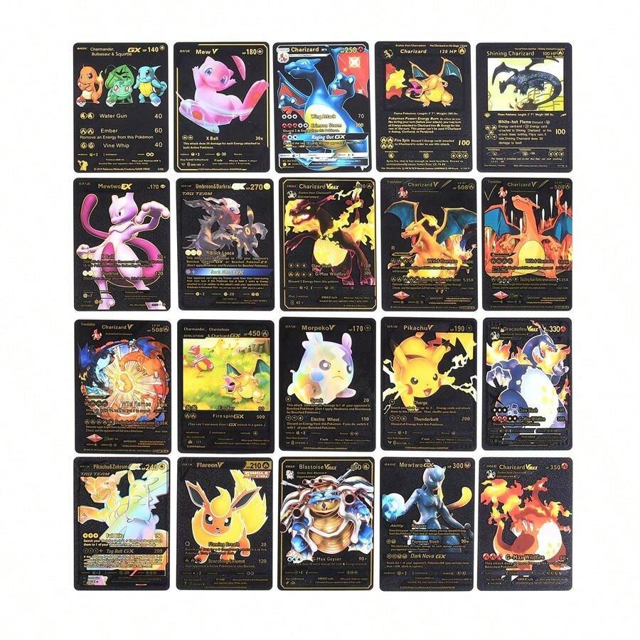 pokemon 55 piezas de cartas (Serie V, Vmax, cartas raras de GX), cartas ...