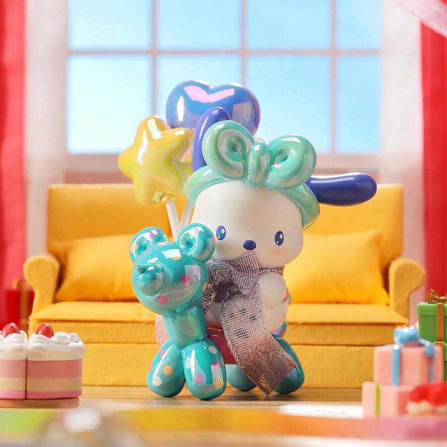 Miniso Sanrio Pochacco Balloon Carnival Party Series PVC Mystery Box ...