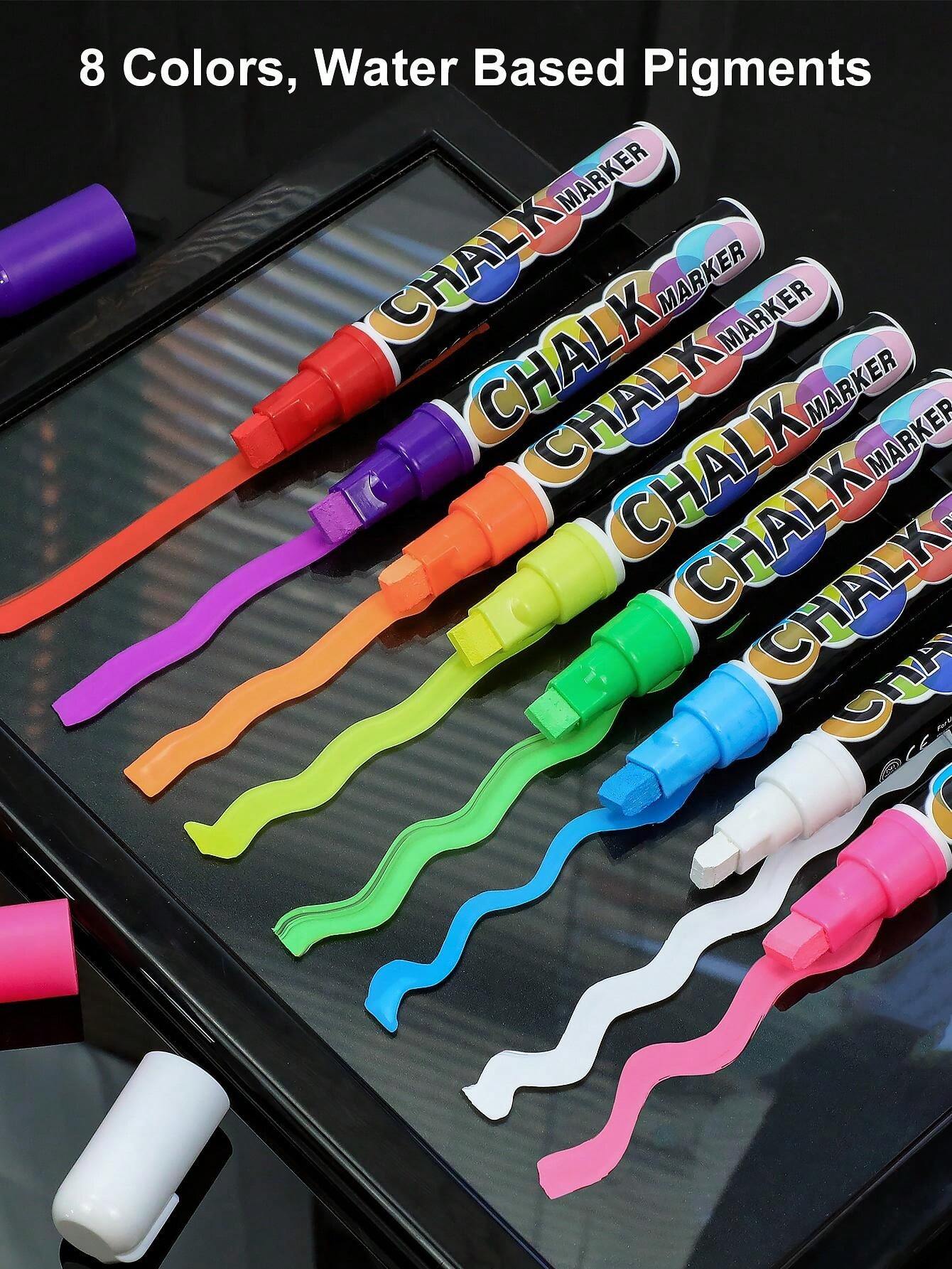 Chalk Markers Jumbo Tip 10mm/15mm - 8 Pack Auto Car Marker Pens Fat Tip ...