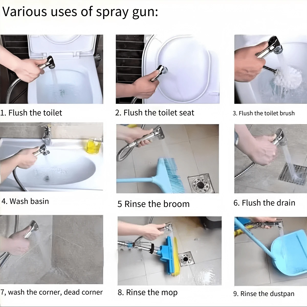 Bidet Sprayer Sink Faucet Hose Sprayer Attachment With 10 Adapters ...
