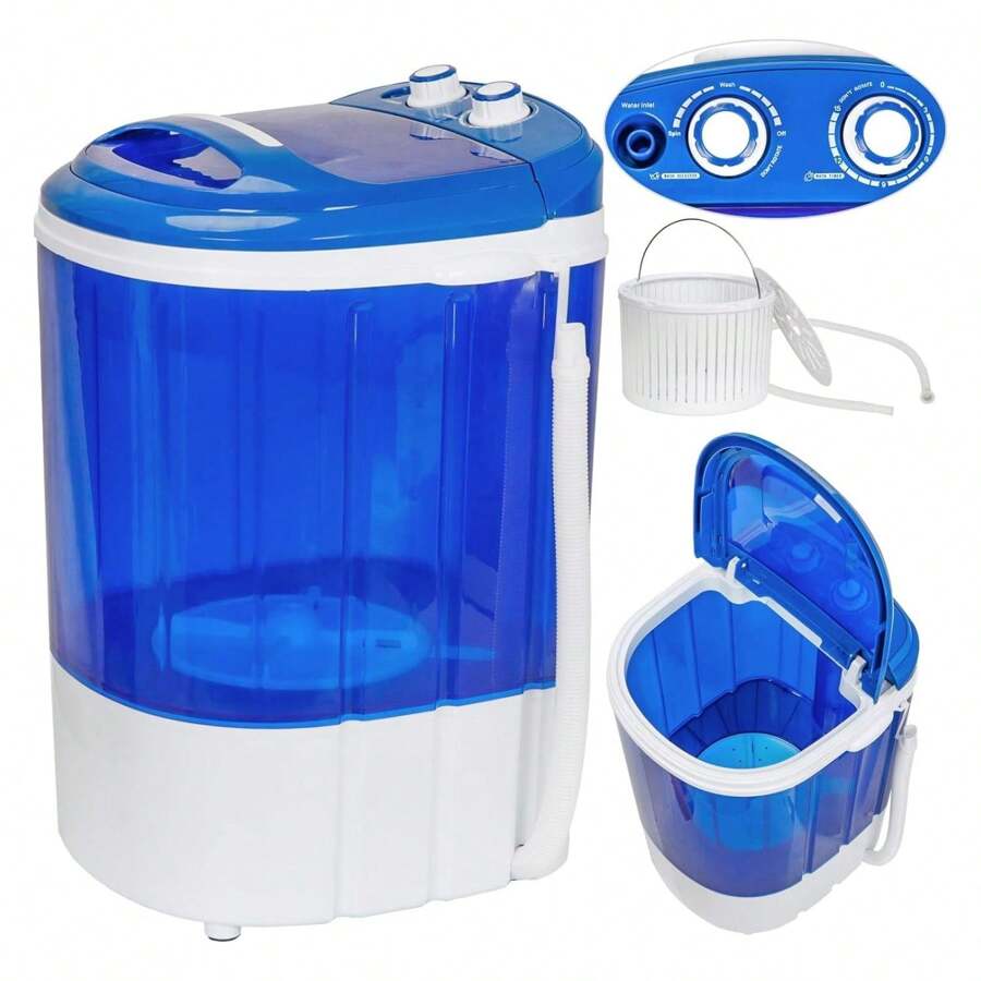 6.6lbs Capacity Mini Washing Machine For Compact Laundry, Portable ...