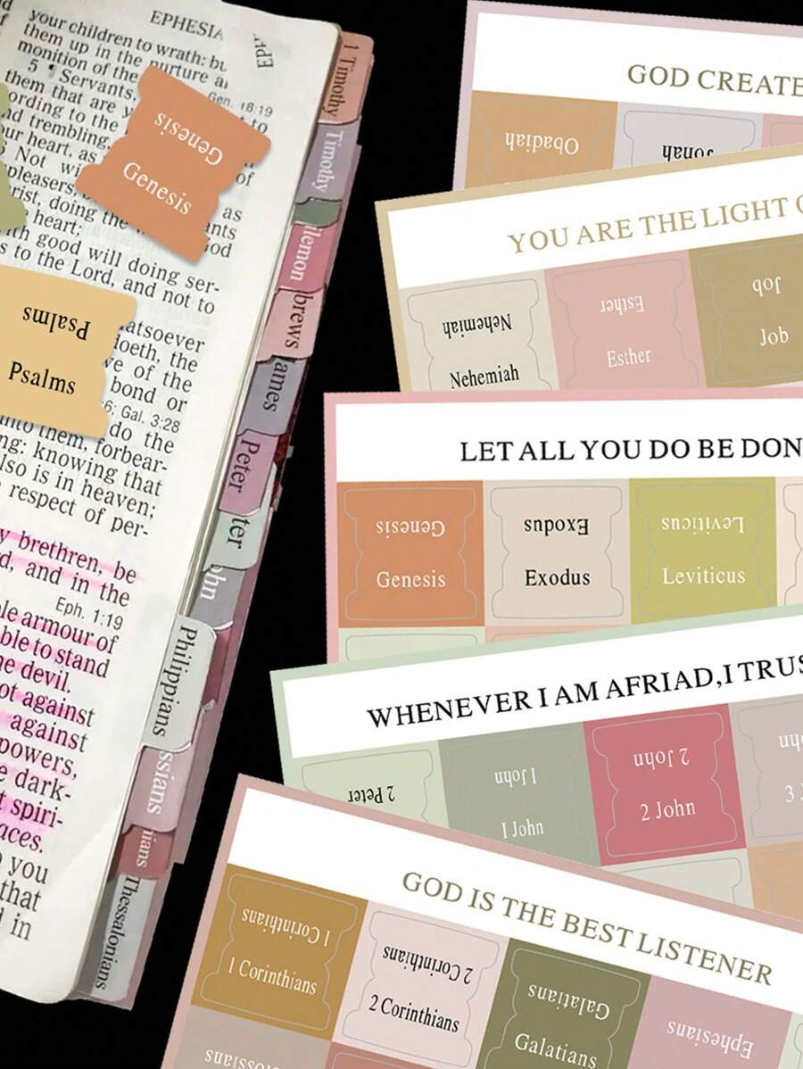 1pc Holy Bible Scripture Labels, Book Marking Labels, Essential Labels ...
