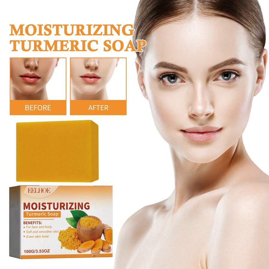 100g Turmeric Whitening Skin Soap Elbows Knees Private Parts Cleansing ...