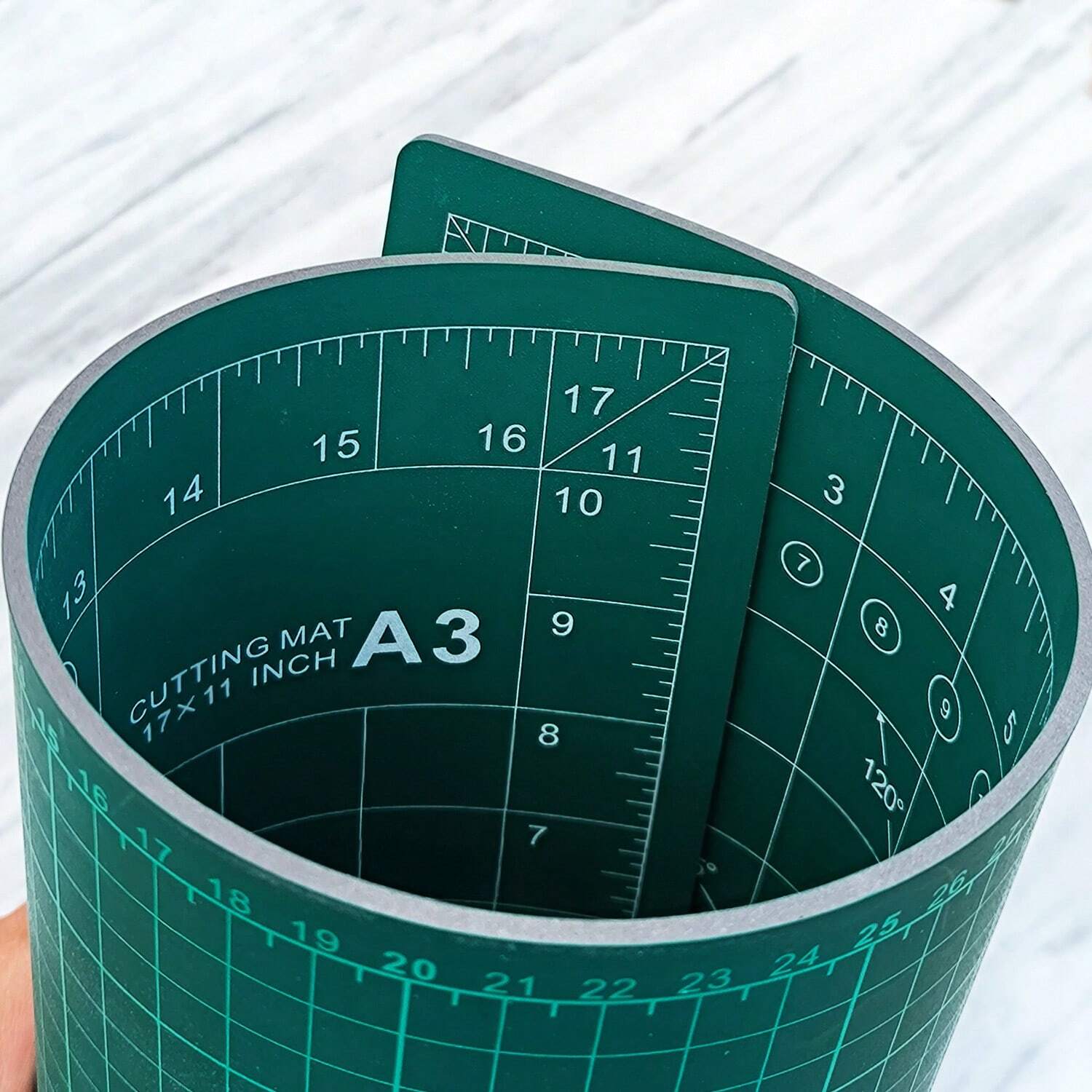 1pc A3 Desk Mat Inch-Centimeter Double-Sided Scale PVC Cutting Mat ...