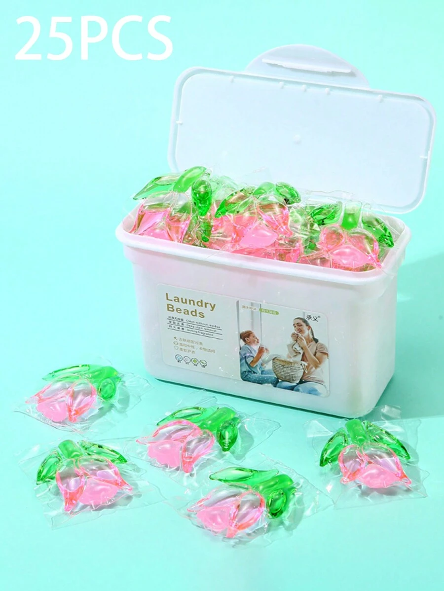 25pcs 6-Cavity Laundry Detergent Pods Set, Powerful Cleaning ...