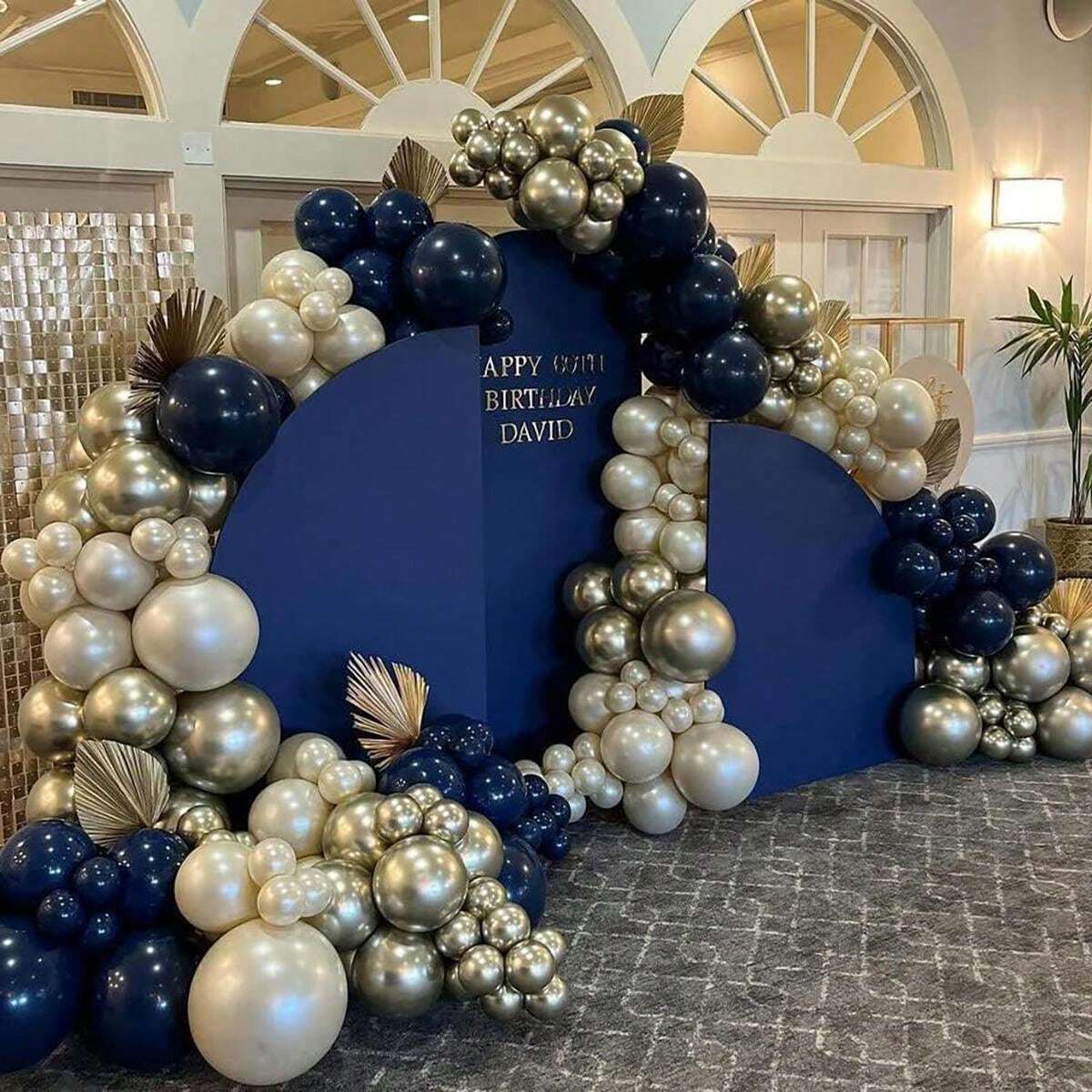 Kit de guirnalda de globos azules de 118 piezas, que incluye globos ...