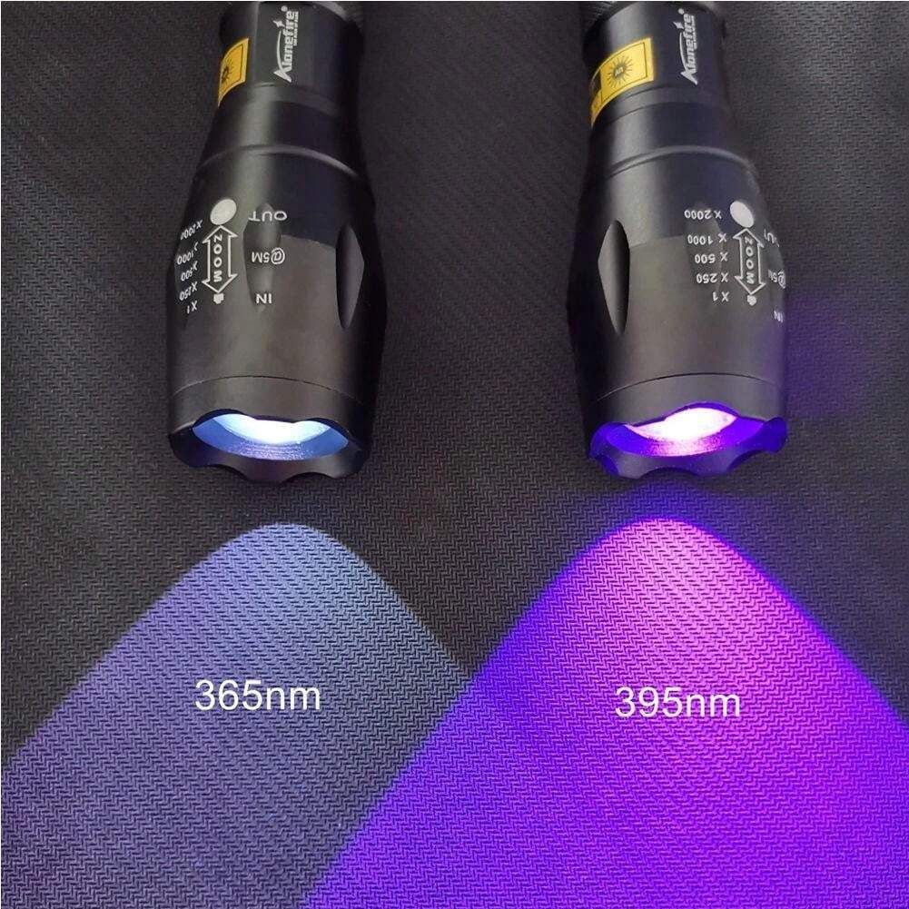 Alonefire 365 & 395nm 2in1 LED UV Light ซูมไฟฉายบ่มแร่แมงป่องเงินแมวสุนัขสัตว์เลี้ยงปัสสาวะ Home ...
