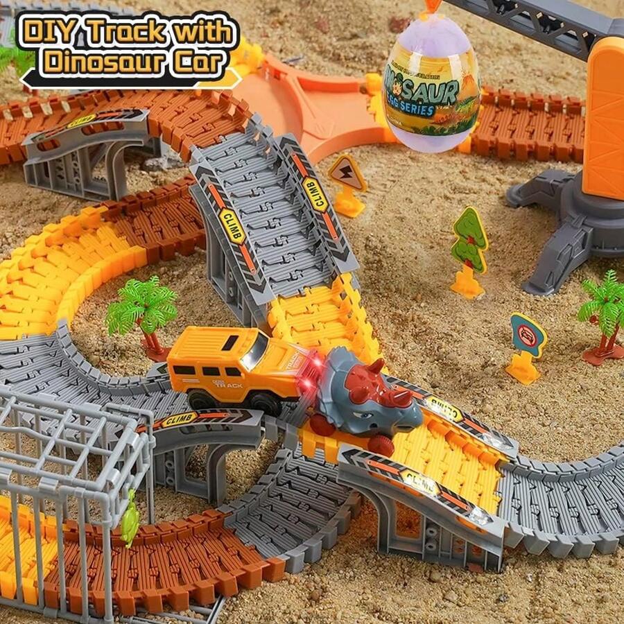 VATOS Race Tracks Car Toy For Kids, 271pcs DIY Construction Race Tracks ...
