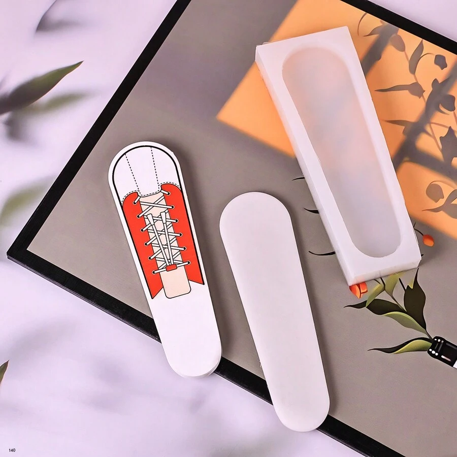 Shoe Sole Shaped Silicone Mold, For DIY Plaster, Cartoon Resin, Glue ...